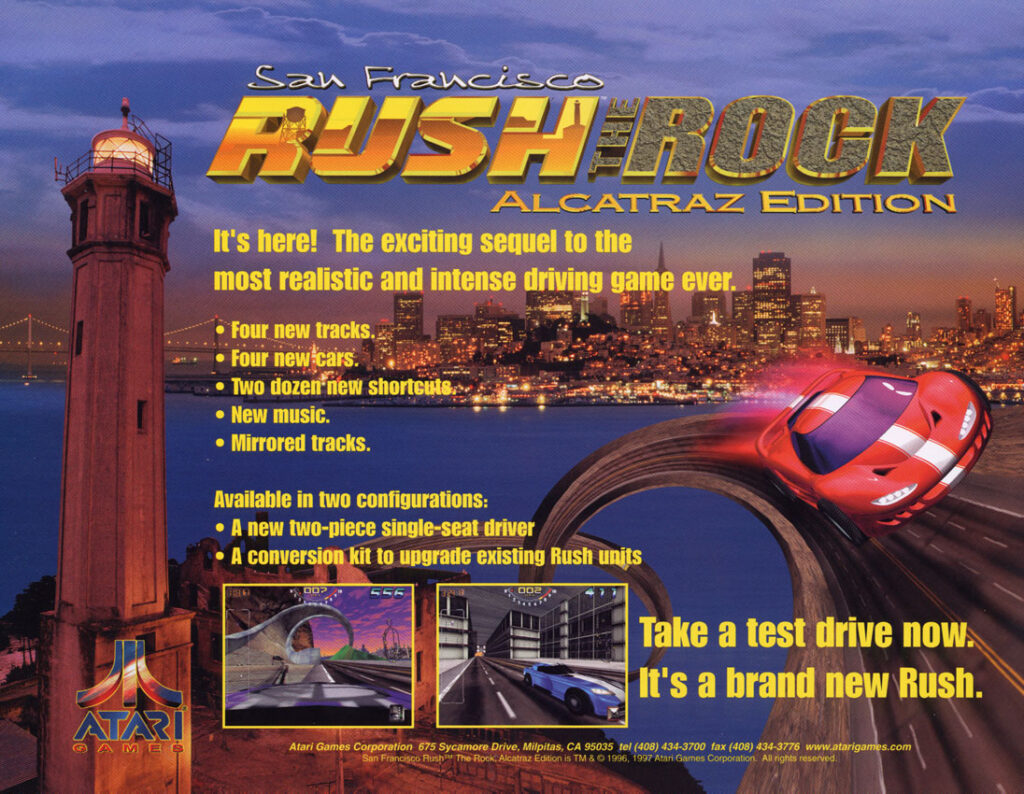 San Francisco Rush the Rock Arcade Game For Sale