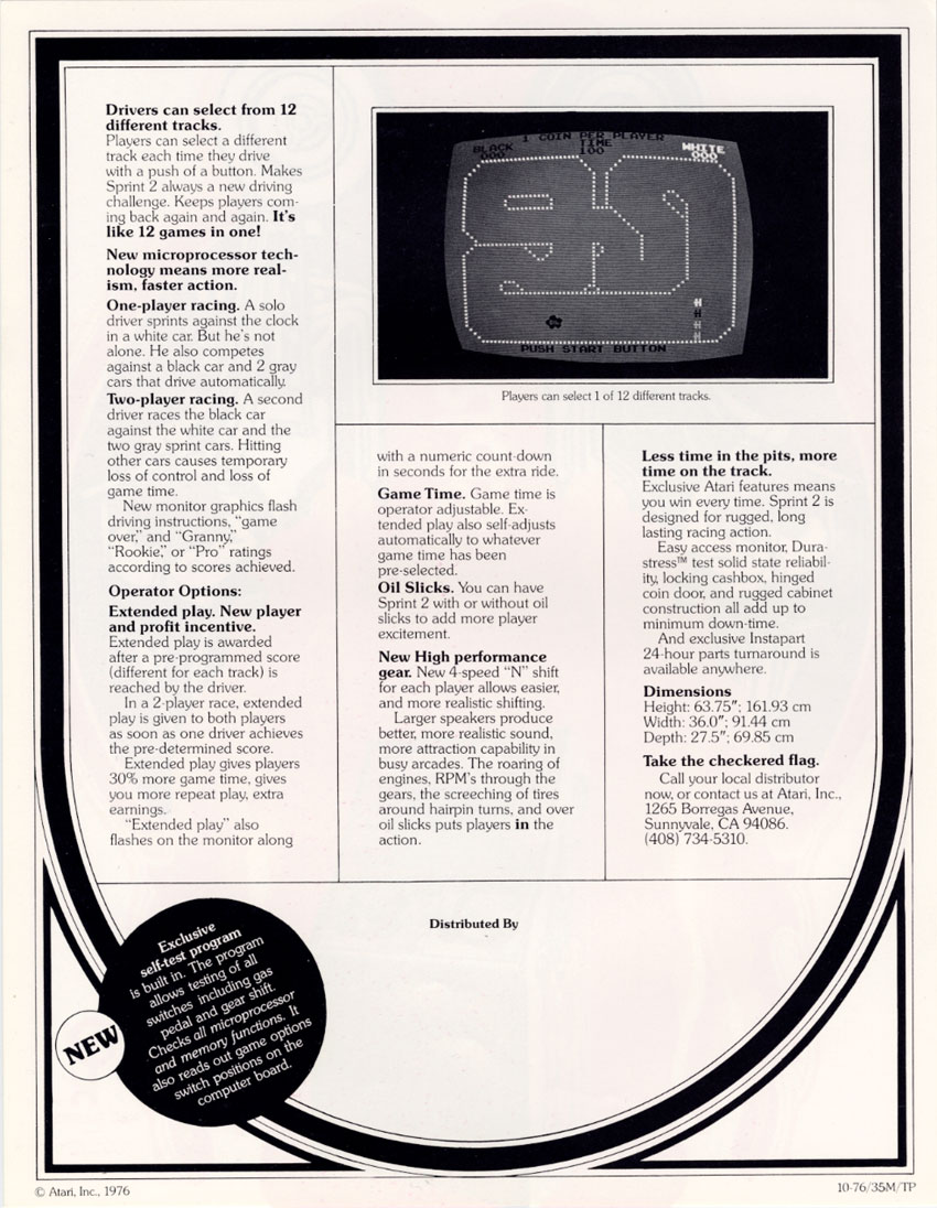 Sprint 2 Arcade game for sale- Vintage Arcade Superstore