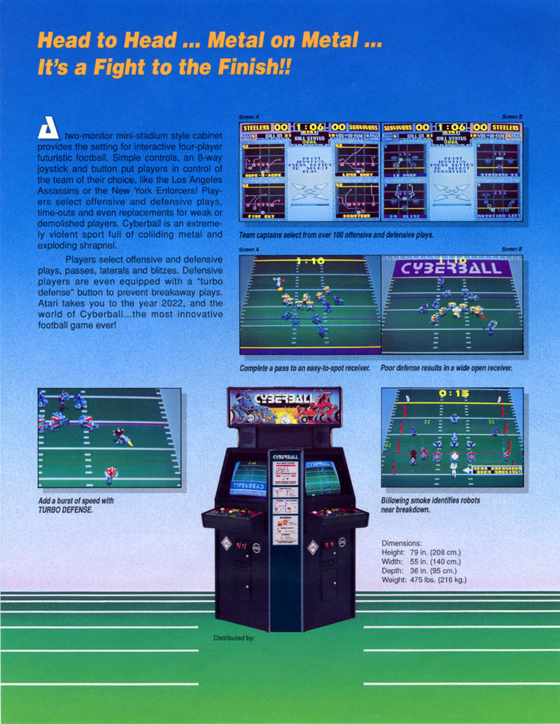 Cyberball Arcade game for sale- Vintage Arcade Superstore