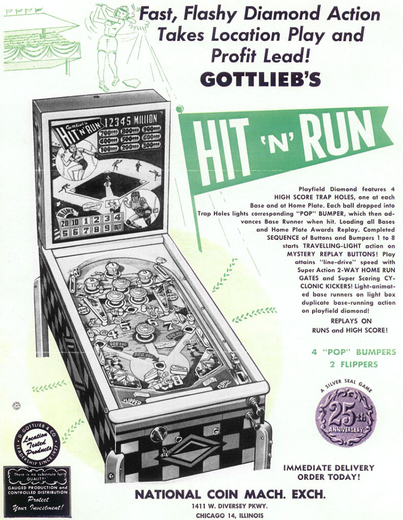 Hit n' Run Pinball Game For Sale