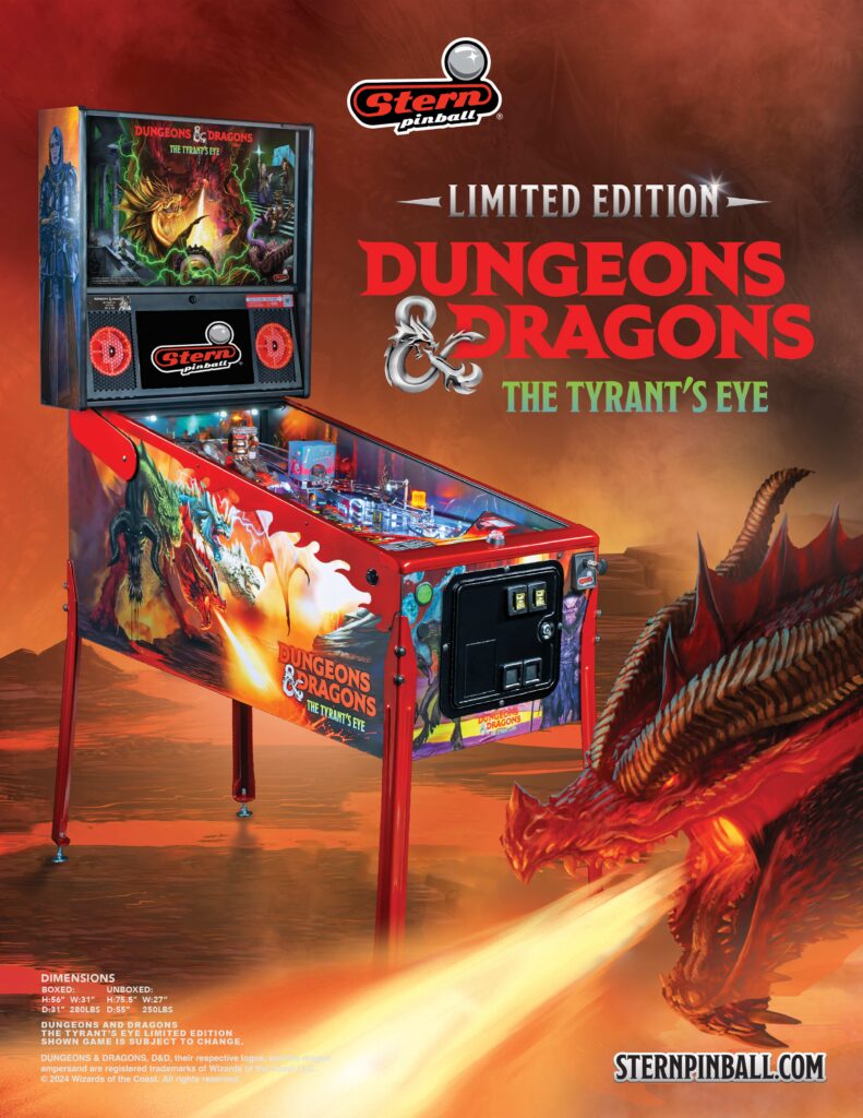 Dungeons & Dragons The Tyrant's Eye LE Pinball For Sale