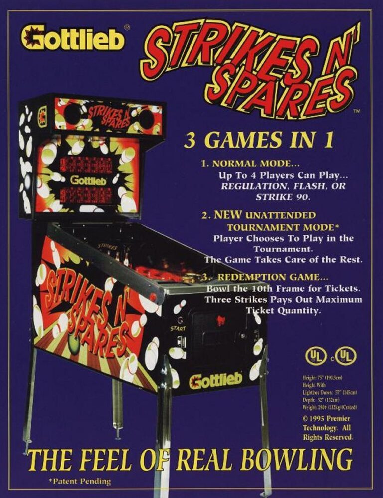 Strikes N Spares Pinball For Sale